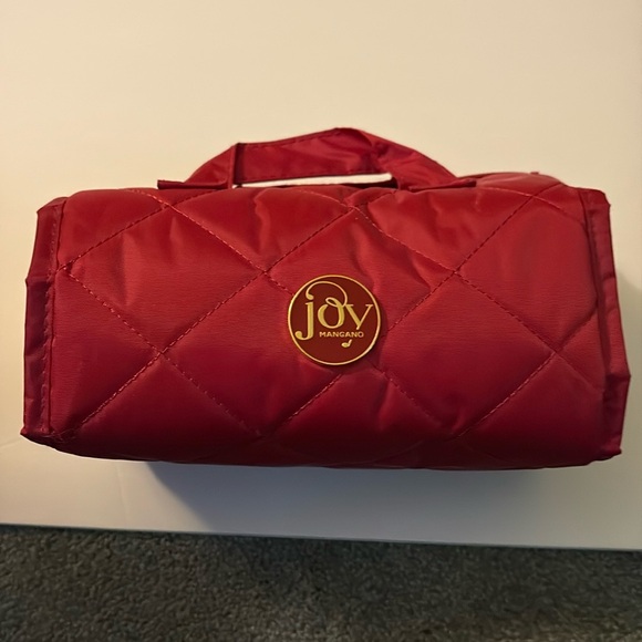 Joy Mangano | Bags | Joy Mangano Red Quilted Cosmetic Bag | Poshmark